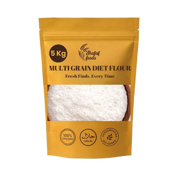 Multi Grain Diet Flour 5kg– High Fiber, Healthy & Natural – 5kg Pack ...