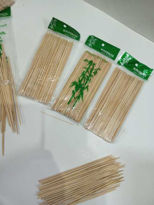 Wooden BBQ Bamboo Shashlik Sticks 6 Inch 1 Packet - 75 PCS | Daraz.pk