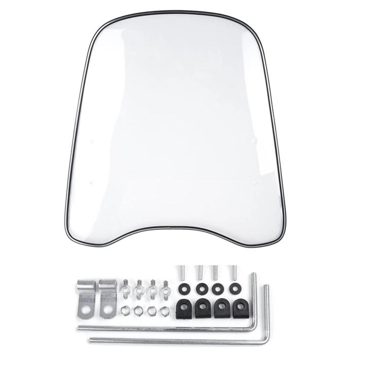 Nax-3c 2Mm Thick Universal Motorcycle Windshield Windscreen Clear ...