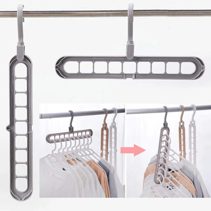 New Multifunction Circle Clothes Hanger Magic Multi-port Support ...