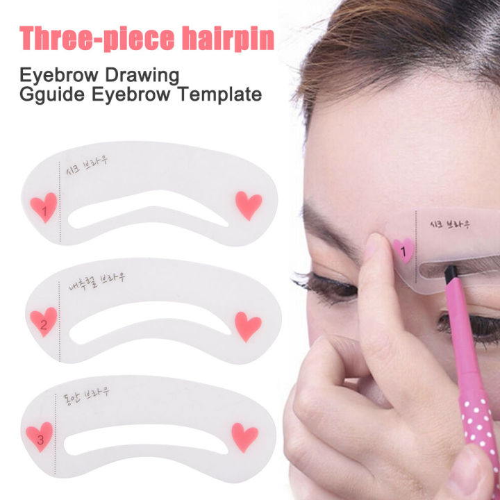 JM Hot Sale 3 Styles Eyebrow Drawing Gguide Card Eyebrow Template DIY ...