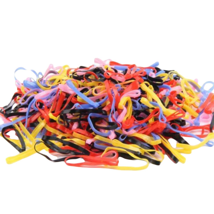 200 Pcs Colorful Soft Elastic Rubber Bands for Kids - Hair Catcher ...