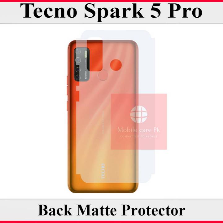 Tecno Spark 5 Pro Back Matte Protector Soft Skin Sheet Soft Film ...
