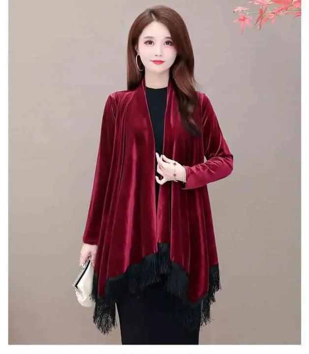 Winter Black Velvet Shawl Casual Winter Shawl For Girls Poncho Style ...