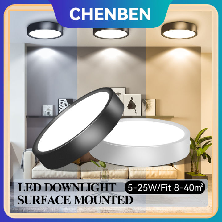 Surface Mounted LED Down Light Ceiling 5W 10W 15W 25W 250V 50Hz Black ...