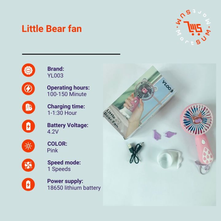 Beautiful Portable cool Fan for Girls | Rechargeable | Weather Friendly ...