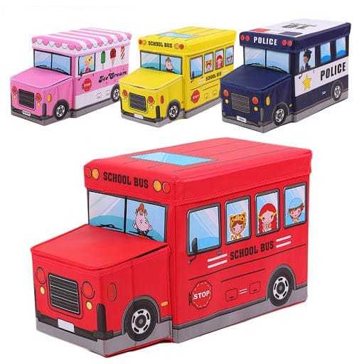 Colorful Vehicle-Themed Storage Boxes for Kids | Daraz.pk