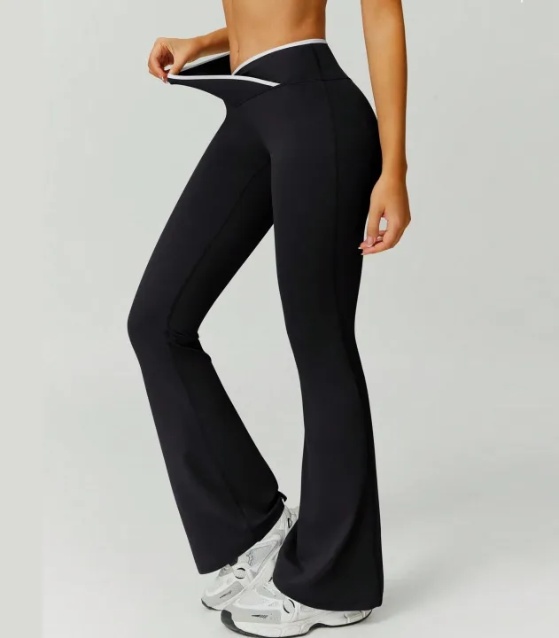 FCPak V Shape Cross High Waist Women'S Flapper Activewear Leggings for ...