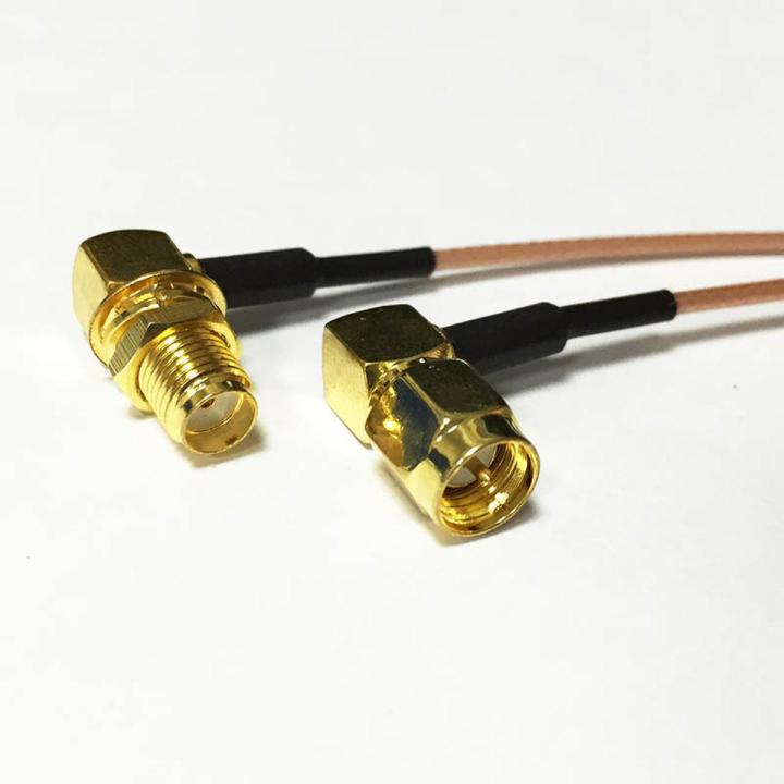 New Modem Coaxial Cable Sma Male Plug Right Angle Switch Sma Female Jack Nut 90 Degree Rg178
