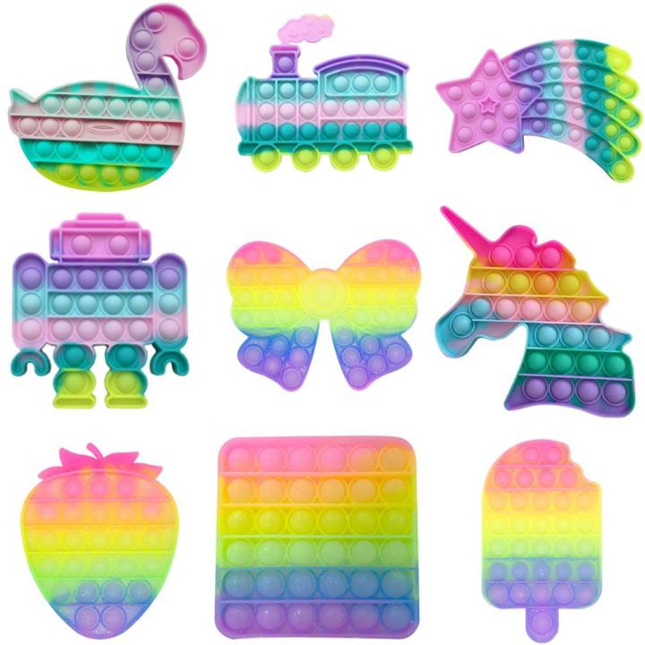 Pineapple Rainbow Popite Anti Stress For Kids Fidget Toy Bubble Push ...