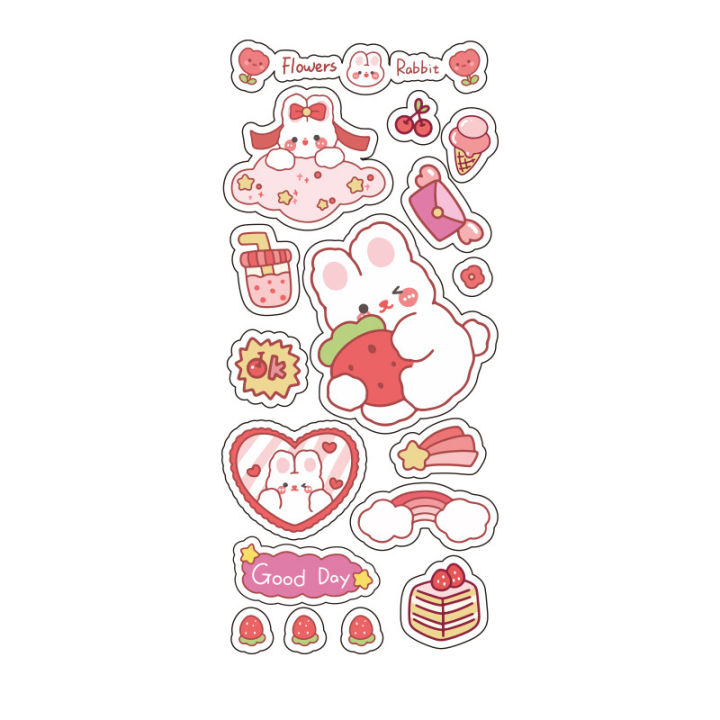 2022 New Scrapbooking Small Fresh Hand Account Sticker Waterproof Paste ...