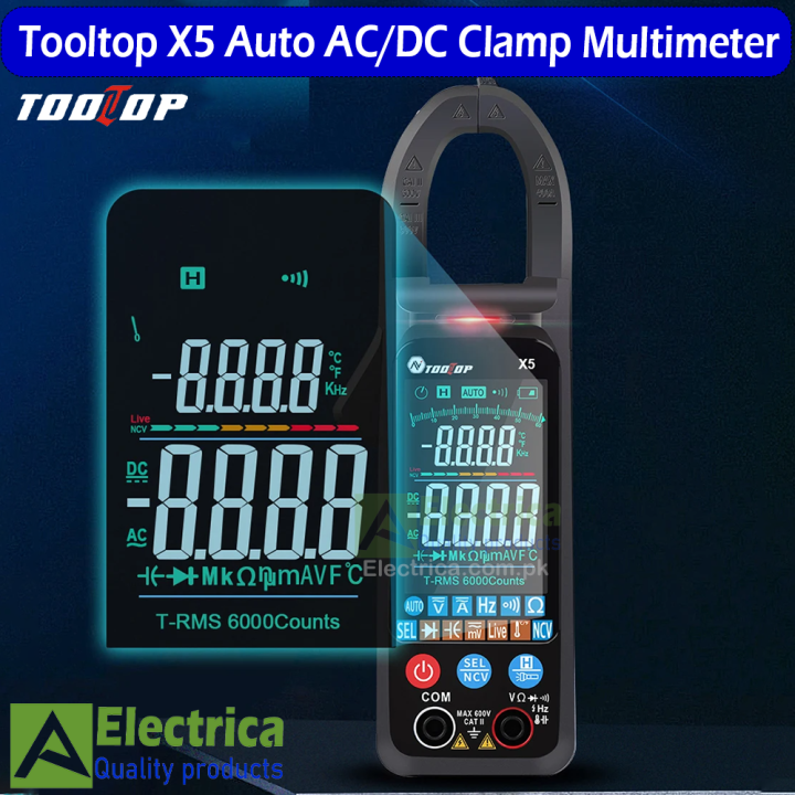 TOOLTOP X5 Digital AC DC Multimeter Voltage ampere Resistance Capacitor ...