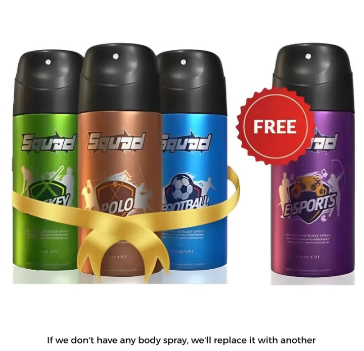 HEMANI LIVE NATURAL - SQUAD DEODORANT - BUY 3 GET 1 FREE (ANY-4) | Daraz.pk