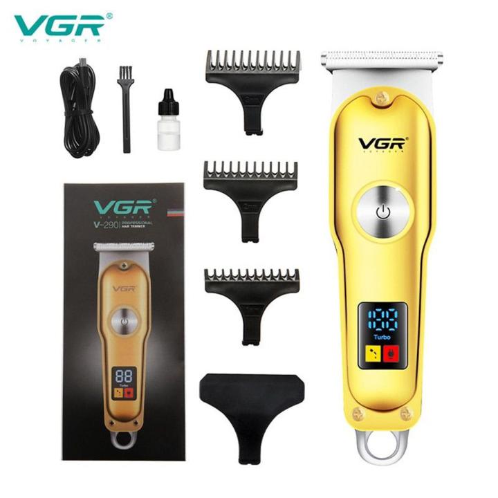VGR V-290 Digital Display Professional Cordless Hair Clippers Cutter ...