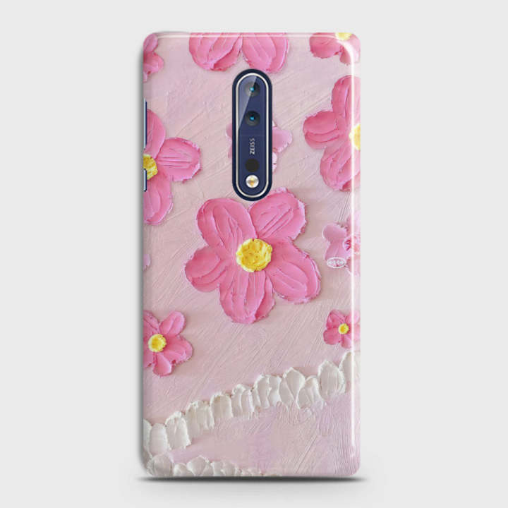 Nokia_ 8 Cover - Floral Series - Pink Design - Matte Finish - Snap On ...