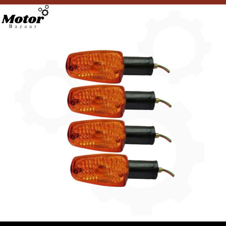 Pack of 4 Full flexible bike indicator unbreakable for all 70cc bikes ...