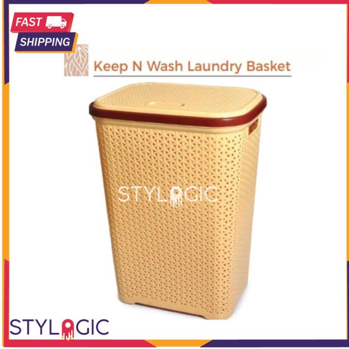 Laundry Basket Large Size Pure Plastic Material / Cloth Basket / Hamper ...