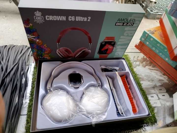 Crown C6 Ultra 2 Smartwatch 2.20″ Big AMOLED Display, Sleek Design ...