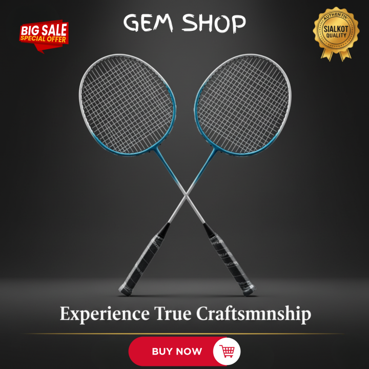 Badminton Racket Combo 2-Pack | Graphite Lightweight Frame with Bag ...