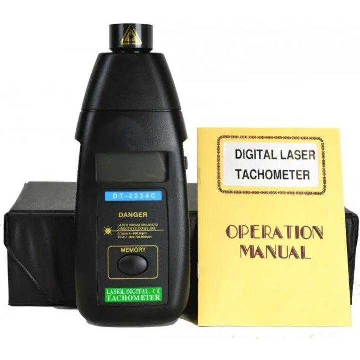Digital Tachometer, DT2234C Handheld Digital Laser Tachometer Non ...
