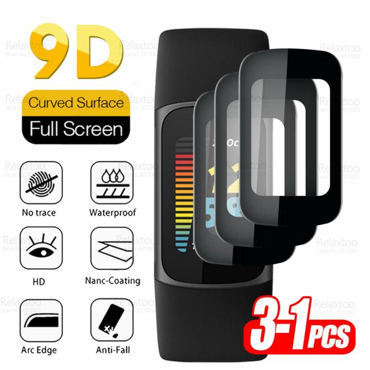 Relaxtoo For Fitbit Charge 5 1-3Pcs 9D Curved Smart Watch Protective ...
