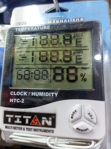 HTC-2 Digital LCD Temperature Clock and Humidity 3 in 1 indoor and ...