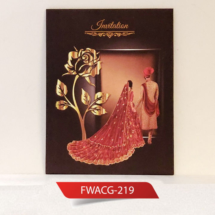 Flower Photo Invitation Wedding Shadi Card | Daraz.pk