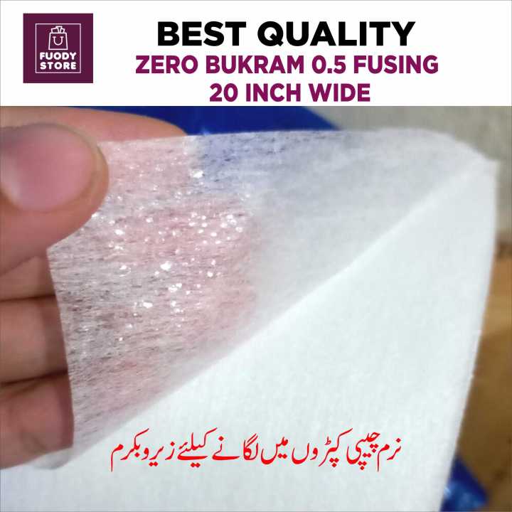 zero bukram for ladies one side Fusing 40 inch Wide White | ladies ...