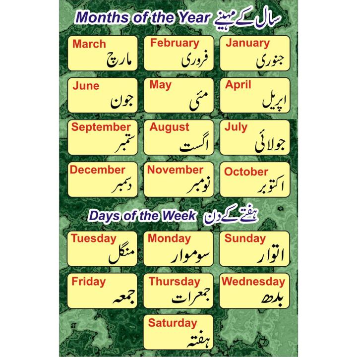Month & Day Panaflex Poster School Decoration 2x3 feet | Daraz.pk