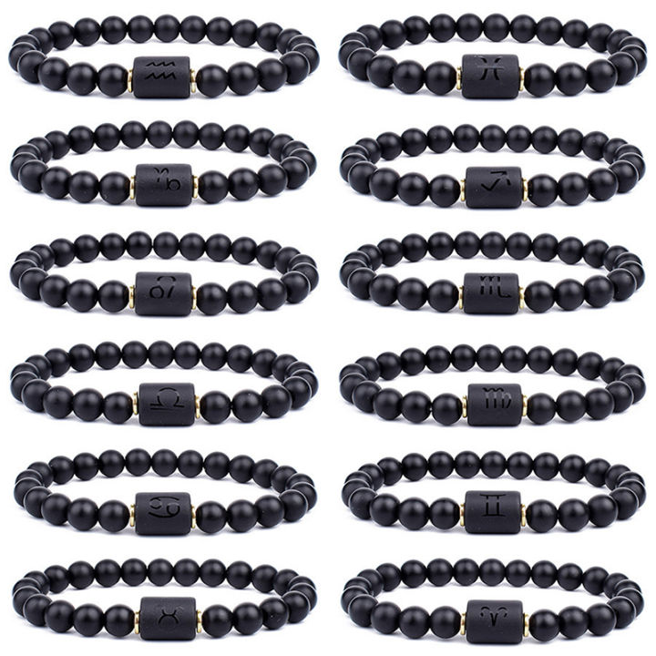 12 Constellation Bracelet Zodiac Bangles Men Cancer Virgo Leo Libra ...