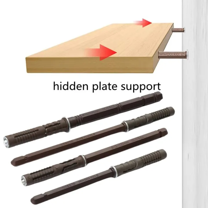 Plank Support Invisible Nails Floating Shelf Brackets Concealed Design ...
