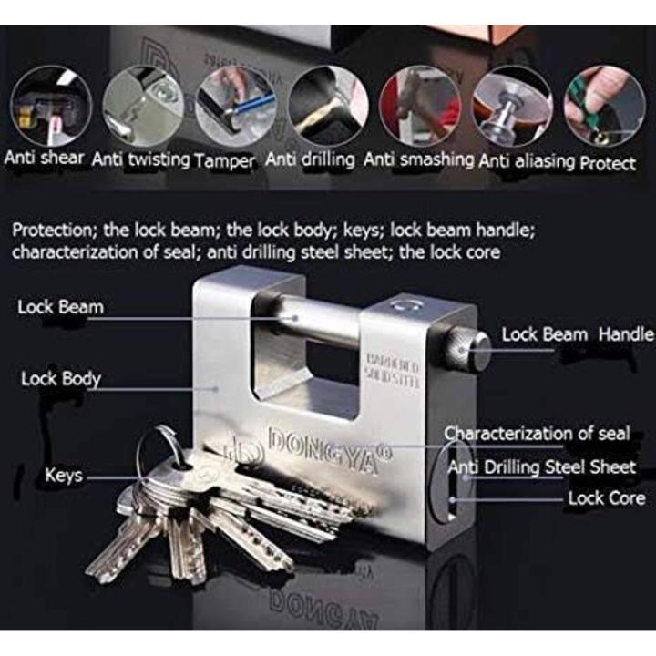 Heavy Duty Container Garage Shutter Padlock Security Shackle Chain Lock ...