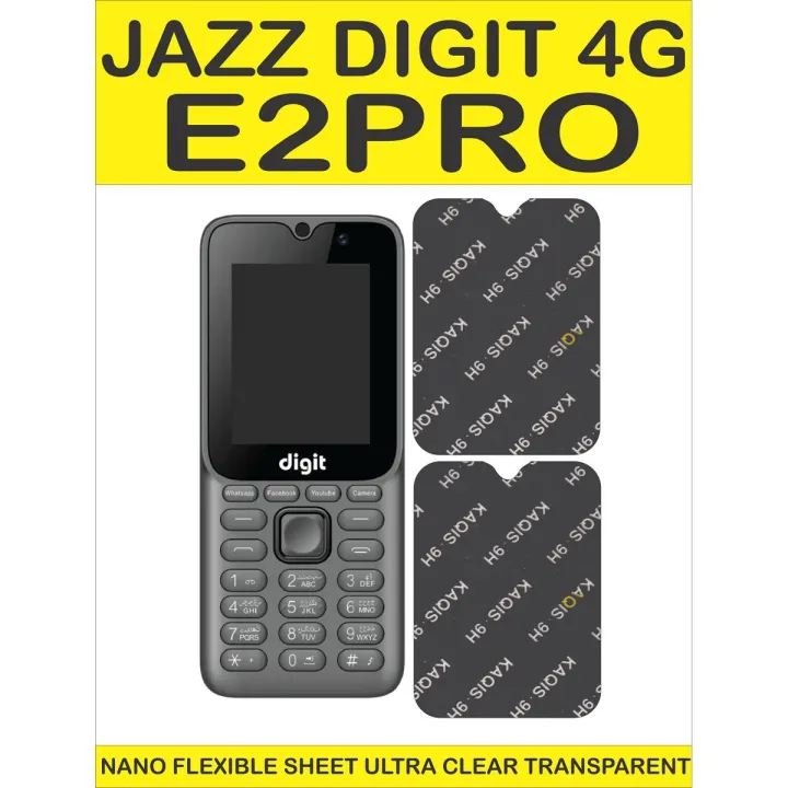 JAZZ DIGIT 4G E2 PRO FRONT NANO PROTECTOR THICK SHEET FLEXIBLE ULTRA ...