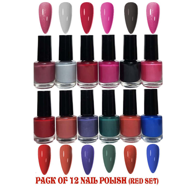 Pack of 12 Matte Peel-Off Nail Polish Collection – 12 Vibrant Colors ...