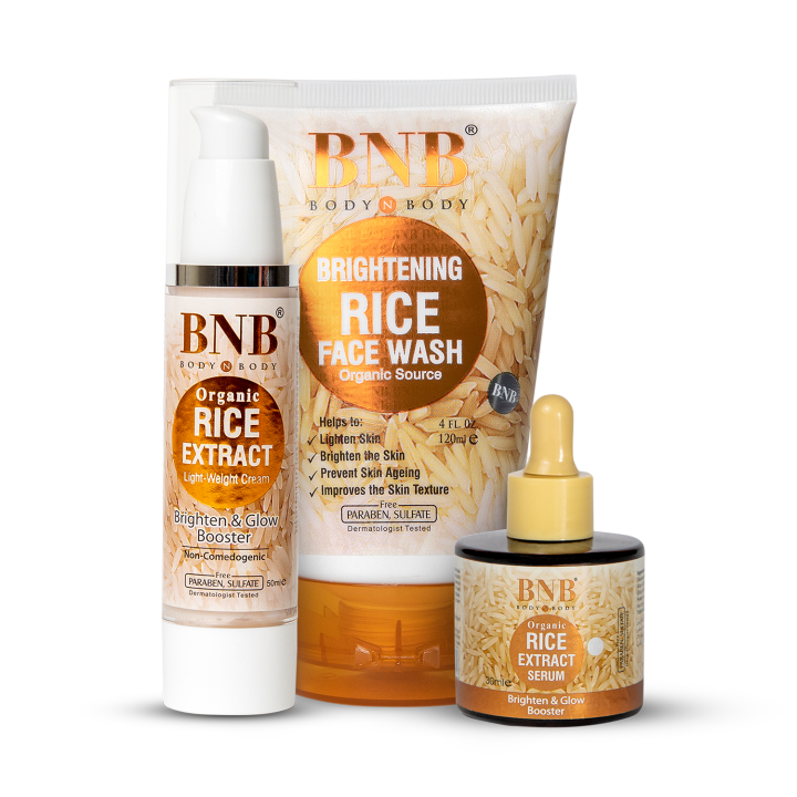 BNB Rice Glow Day Care Essentials (Rice Extract Facewash + Rice Extract ...