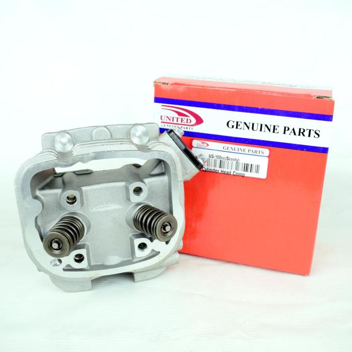 Head Assembly Complete for United 100cc Scooty | Cylinder Head Complete ...