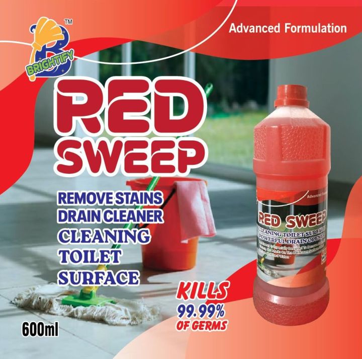 Brightify Toilet Cleaner - Red Sweep drain cleaner For Washroom - 600ml ...
