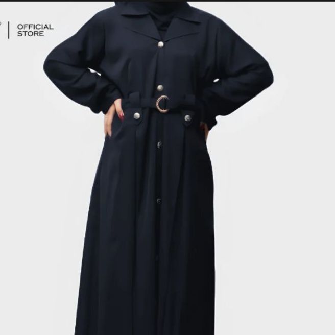 Coat Style Abaya Long And Short With Belt For Girls Abaya For Women ...