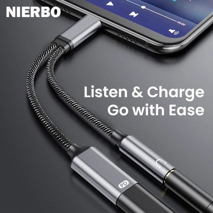 Emotion HENG NIERBO 2 in 1 USB C to 3.5mm Headphone and Charger Adapter ...