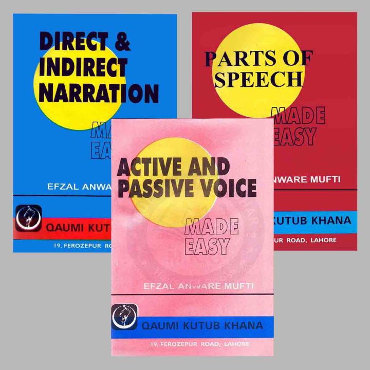 Pack of 3 English Grammar Books | Active and Passive Voice, Direct and ...