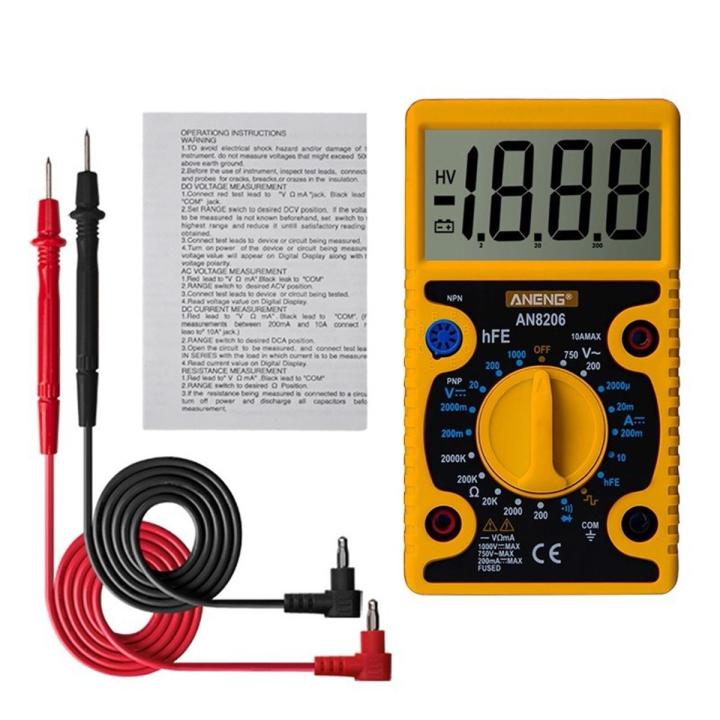 【KuaKe Mall】Mini Handheld Digital Multimeter LCD Large Screen Display ...