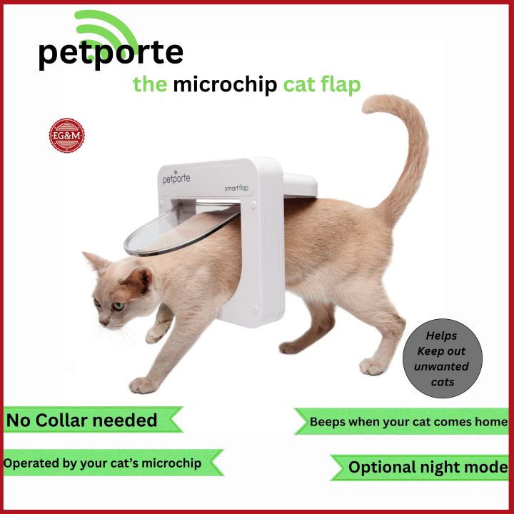 Petporte Smart Flap Microchip Cat Door – Automatic Entry for ...
