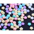 50pcs straight hole small plum blossom acrylic beads solid dispersion ...