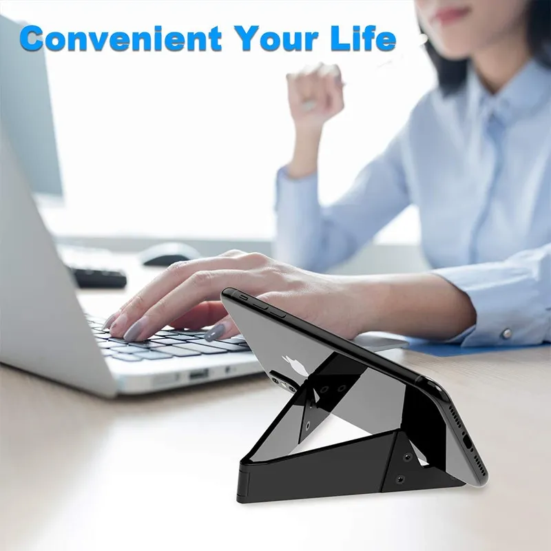 UNIVERSAL PHONE STAND FOLDABLE V SHAPE MOBILE MOUNT STAND HOLDER ...