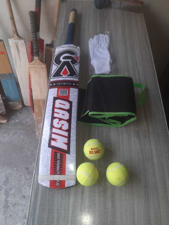 G A Professional Tape Ball Cricket Kit | Includes Premium Bat, 3 High ...