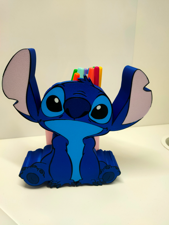 Stitch-Style Cartoon Pen Holder – Cute Character Desk Organizer | Fun ...
