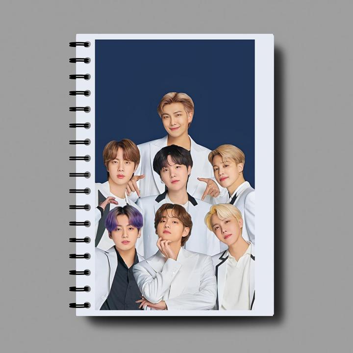 BTS Blue & White Cover Notebook-7712 | Daraz.pk