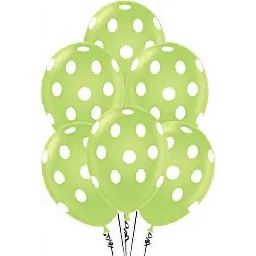 Pack Of 25 Green Polka Dot Balloons For Birthday Party, Baby Shower ...