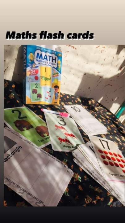 Maths Number and Shapes Jumbo Flash Cards with Tracing for Kids Size 7 ...
