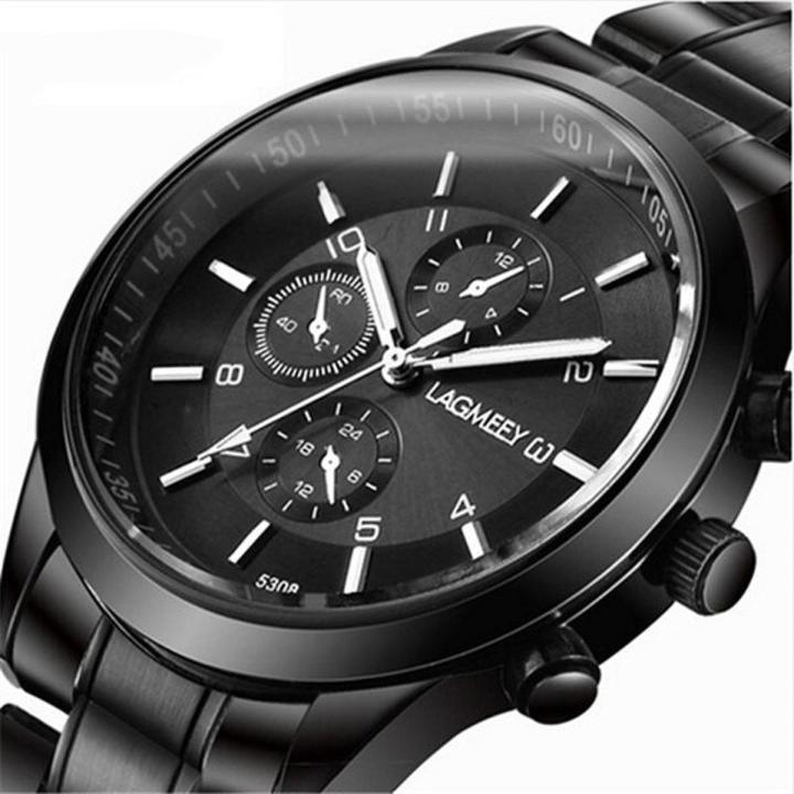 Men Black Watches Luxury Full Steel Watch Masculino Relogio Men's ...